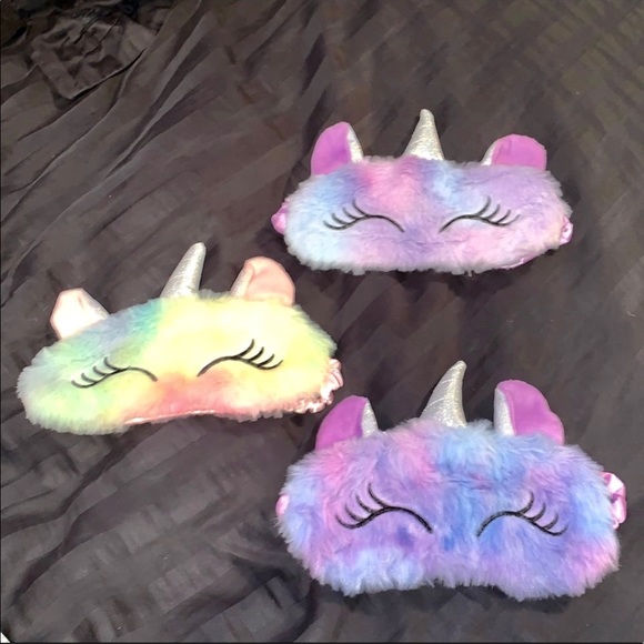 Accessories | 3 Rainbow Unicorn Sleeping Mask | Poshmark